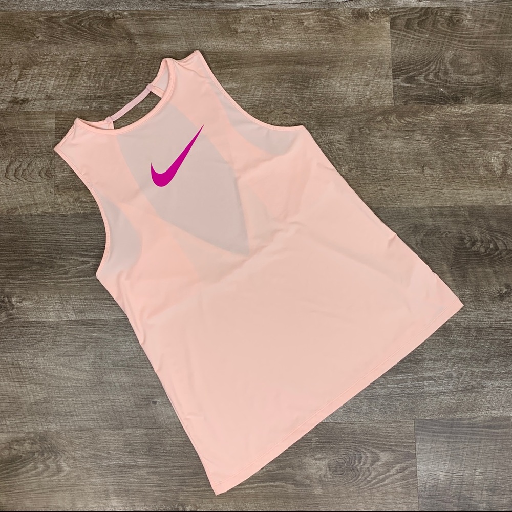 Nike Pro Keyhole Open Back Sleeveless Tank Top - Gem